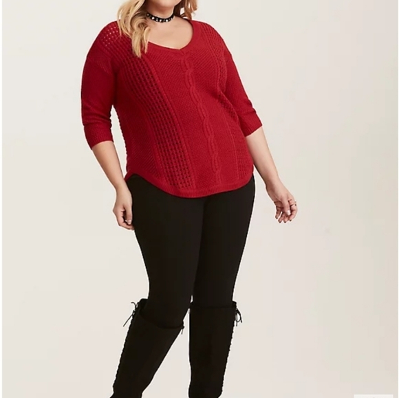 torrid | Sweaters | Nwottorrid Red V Neck Sweater | Poshmark